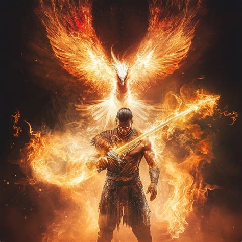 Free Fiery Phoenix Rebirth Image Warrior Phoenix Flames Download