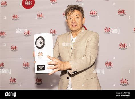 Singer And Television Presenter Bart Peeters Poses With The Trophy For