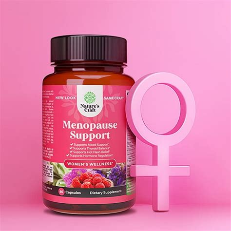 Natures Craft Herbal Menopause Supplement With Black Cohosh Natural Estrogen Hormone Balance