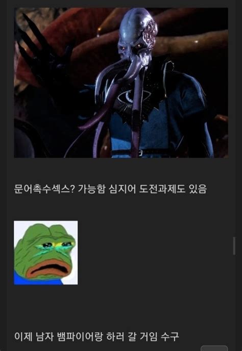 발게이3 섹스가능한 캐릭터 종족 PC 콘솔 게임 에펨코리아