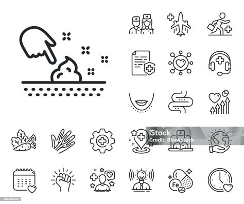 피부 수분 라인 아이콘입니다 바디 또는 페이스 케어 표시 온라인 의사 환자 및 의학 벡터 간호사에 대한 스톡 벡터 아트 및 기타 이미지 Istock