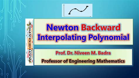 Newton Backward Interpolating Polynomial Youtube