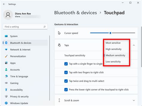 Touchpad Settings