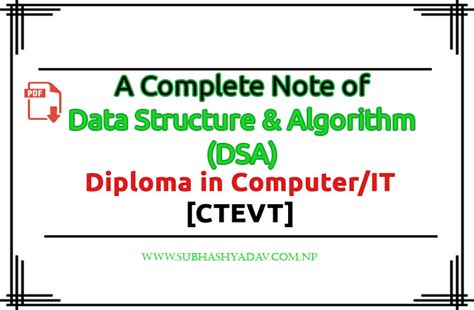 Data Structure And Algorithm Note Diploma In Engineering Ctevt