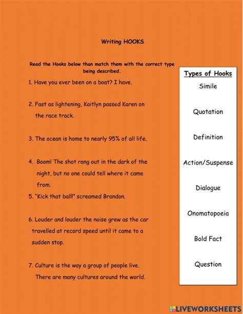 Hook Writing Practice At Dennis Marquis Blog