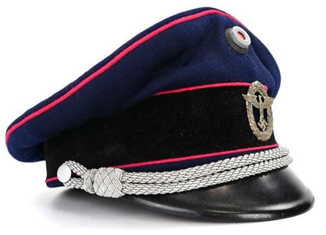 Worldwarcollectibles German Fire Police Officer Visor Cap