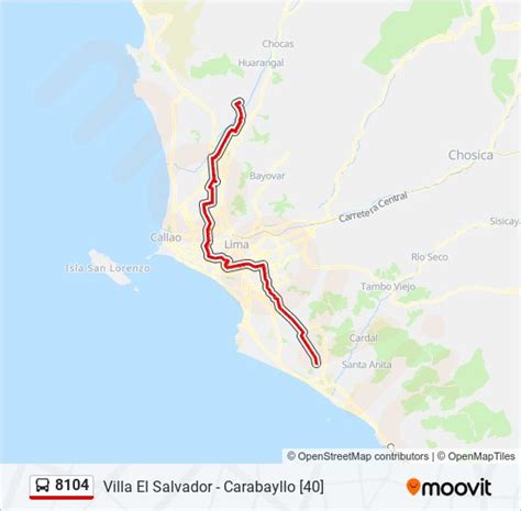 8104 Route: Schedules, Stops & Maps - Pachacutec (Villa El Salvador ...