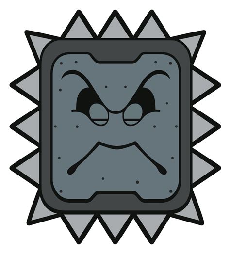 Filebig Thwomp Sleeping Pmtok Spritepng Super Mario Wiki The Mario Encyclopedia