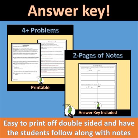 Logic And Reasoning Guided Notes For Geometry Unit 2 Made By Teachers