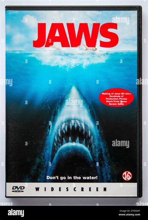 Cover Of A Widescreen Dvd Copy Of Jaws A Horror Thriller Which Was