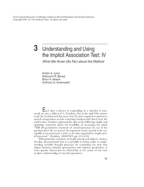 pdf 3 understanding and using the implicit association test iv
