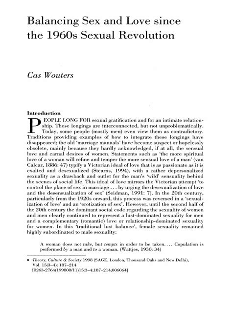 Wouters Balancing Sex And Love Pdf