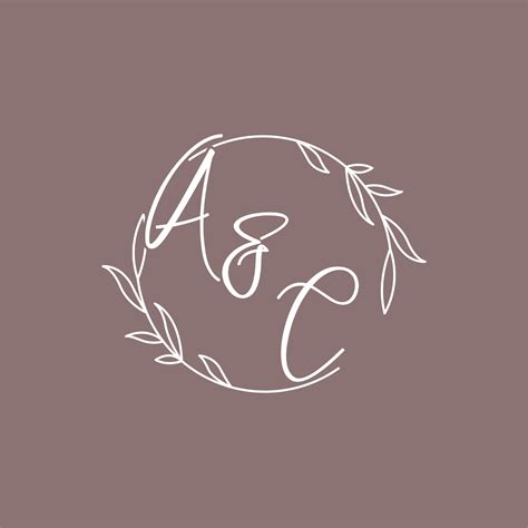 Ac Wedding Initials Monogram Logo Ideas 23680234 Vector Art At Vecteezy