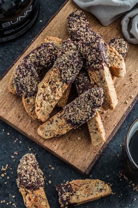 Chocolate Dipped Cinnamon Pecan Biscotti Olivias Cuisine
