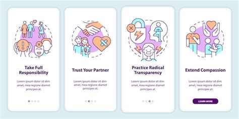 Premium Vector Fixing Relationship Onboarding Mobile App Screen