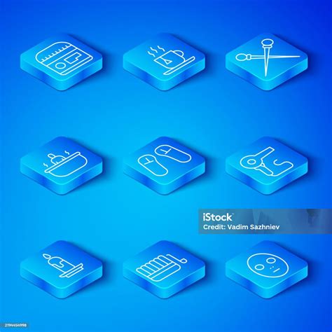 세트 라인 불타는 촛불 슬리퍼 사우나 양동이 국자 헤어 드라이어 뜨개질 바늘 욕조 크림 또는 로션 화장품 튜브 및 페이셜 마스크 아이콘 벡터 3차원 형태에 대한 스톡 벡터