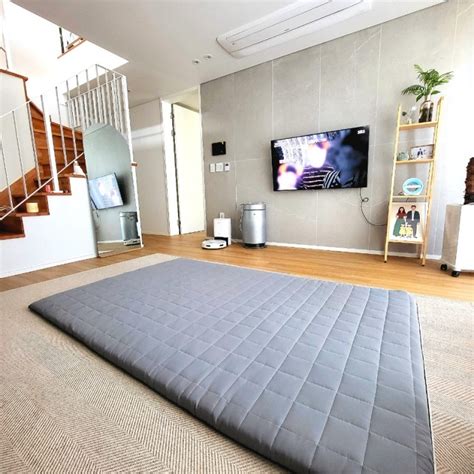 겨울철 따뜻하게 해줄 거실매트리스 퓨르트 3단접이식매트리스 네이버 블로그