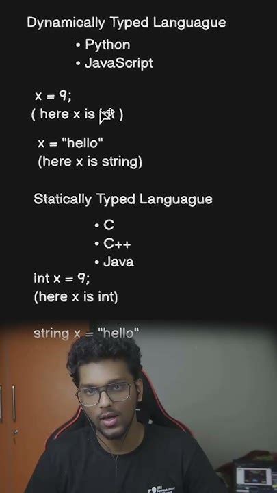 statically vs dynamically typed language python java coding algorithms tamil dsa youtube