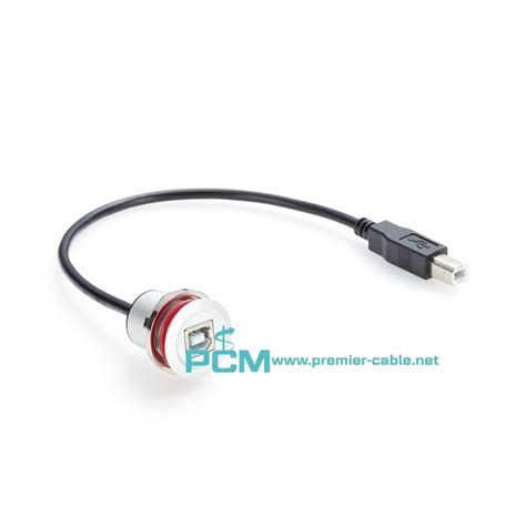 Buy Wholesale China Metal Round Usb B Panel Mount Extension Cable Usb B Data Extension Cable