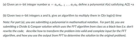 Solved A Given An N Bit Integer Number Aanan−1a1a0