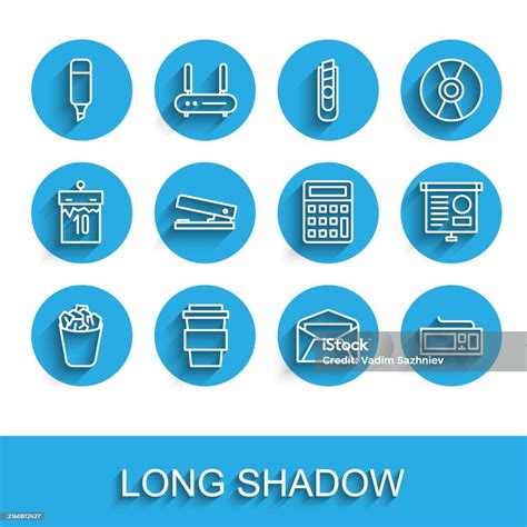 라인 전체 쓰레기통 커피 컵 마커 펜 봉투 키보드 사무용 스테이플러 다이어그램 및 계산기 아이콘이 있는 칠판을 설정합니다 벡터 0명에 대한 스톡 벡터 아트 및 기타 이미지