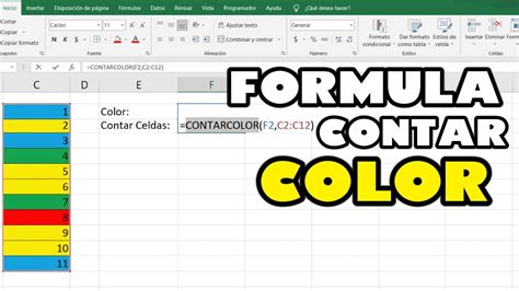 Como Contar Celdas Por Color En Excel Agregar Nueva Formula Para