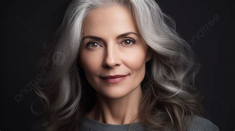 긴 회색 머리를 가진 여자 아름다운 중년 여성의 사진 여성 아름다운 배경 일러스트 및 사진 무료 다운로드 Pngtree