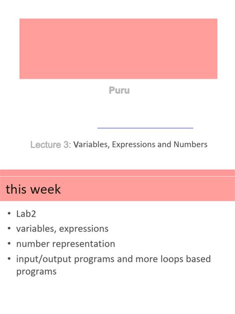 Lecture3 Pdf Integer Computer Science Variable Computer Science