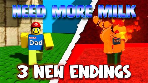 3 New Endings Need More Milk Full Tutorial [roblox] Youtube