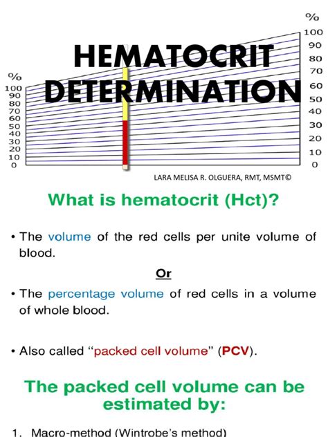 Hematocrit Determination Pdf