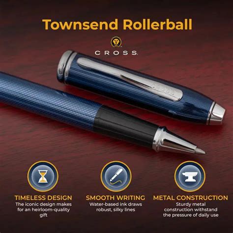 Cross Townsend® Polished Translucent Cobalt Blue Engraved Diamond