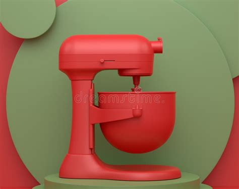 Abstract Scene Or Podium With Blender On Monochrome Background Stock Illustration