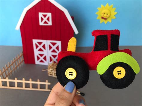 Pdf Pattern Felt Pattern Tractor Pattern Tractor Sewing Etsy