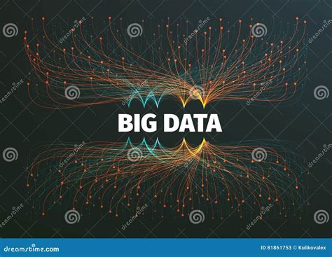 Big Data Background Vector Illustration Information Streams Future Technology Stock Vector