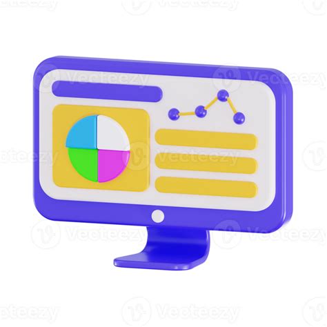 3d Analytics Dashboard Icon 59554353 Png