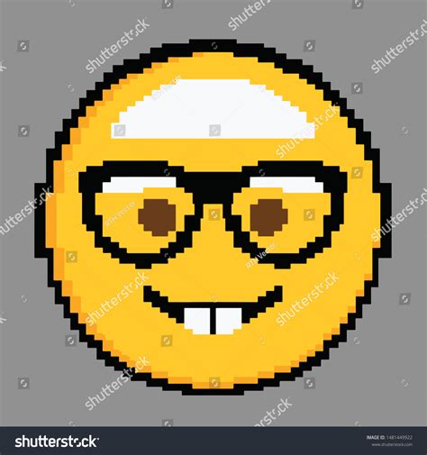 Nerd Icon Pixel Art Vector Isolated Stock Vector Royalty Free 1481449922