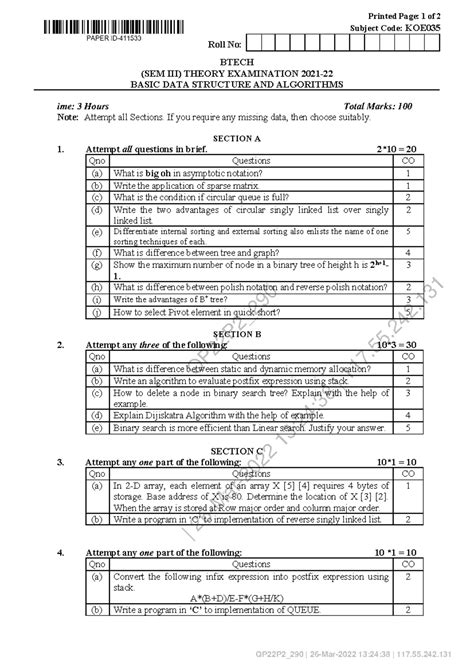 Basic Data Structure And Algorithms Koe 035 Qp22p2 26 Mar 2022 132438 11755 Qp22p2