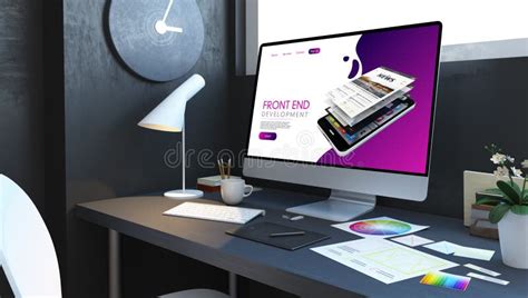 Front End Website Design Workspace Stock Illustration Illustration Of