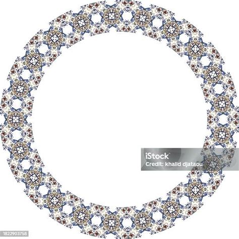 꽃 패턴이 있는 장식 프레임입니다 동양 스타일의 디자인을위한 우아한 요소 텍스트 장소 꽃 테두리 초대장과 인사말 카드를 위한 레이스 그림 0명에 대한 스톡 벡터 아트 및