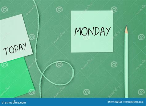 Hand Writing Sign Monday Internet Concept The Day Of The Week After