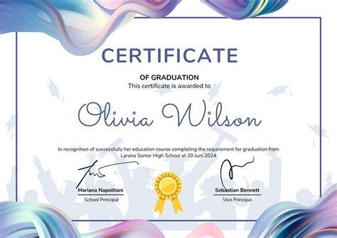 Graduation Certificate Class New Indian Model School Dubai Grade 12