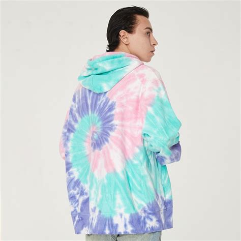Bulk Made Spiral Cotton Terry Tie Dye Hoodies Supplier