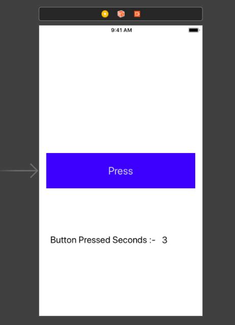 Ios How Can I Count Time On Long Pressed Button Using Uilongpressgesturerecognizer Stack