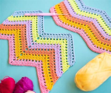 Zig Zag Crochet Pattern Beginner Ribbed Chevron Crochet Stitch Free