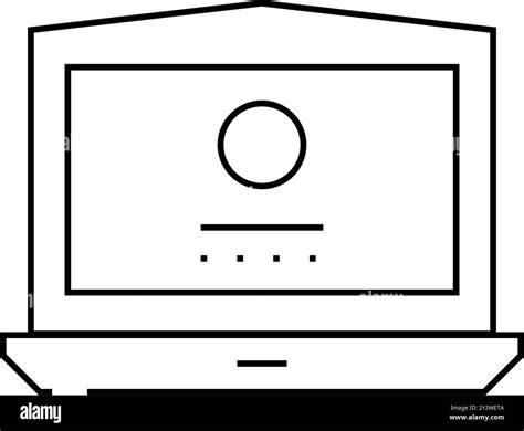 Laptop Digital Computer Line Icon Vector Illustration Stock Vector Image And Art Alamy