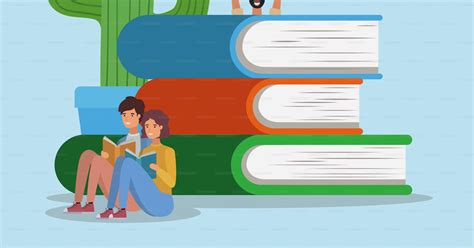 책을 읽는 학생 그룹 벡터 일러스트레이션 디자인 벡터 Unsplash의 가족 이미지