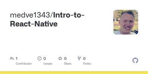 Github Medve1343intro To React Native