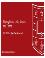 Styling Links Lists Tables A Comprehensive Guide For Web Course Hero