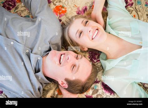 Couple Lying Down Stock Photo Alamy