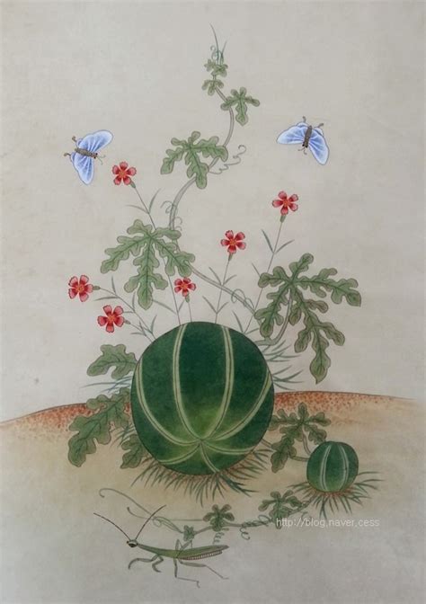 민화 신사임당 초충도 8폭 네이버 블로그